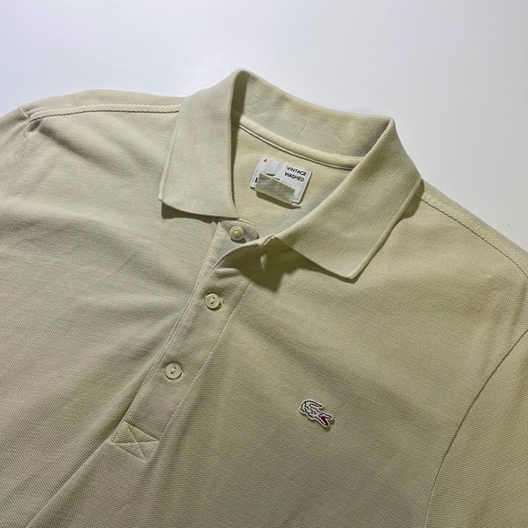 Lacoste | Shirts | Lacoste Mens 4 M Medium Light Tan Vintage Washed ...